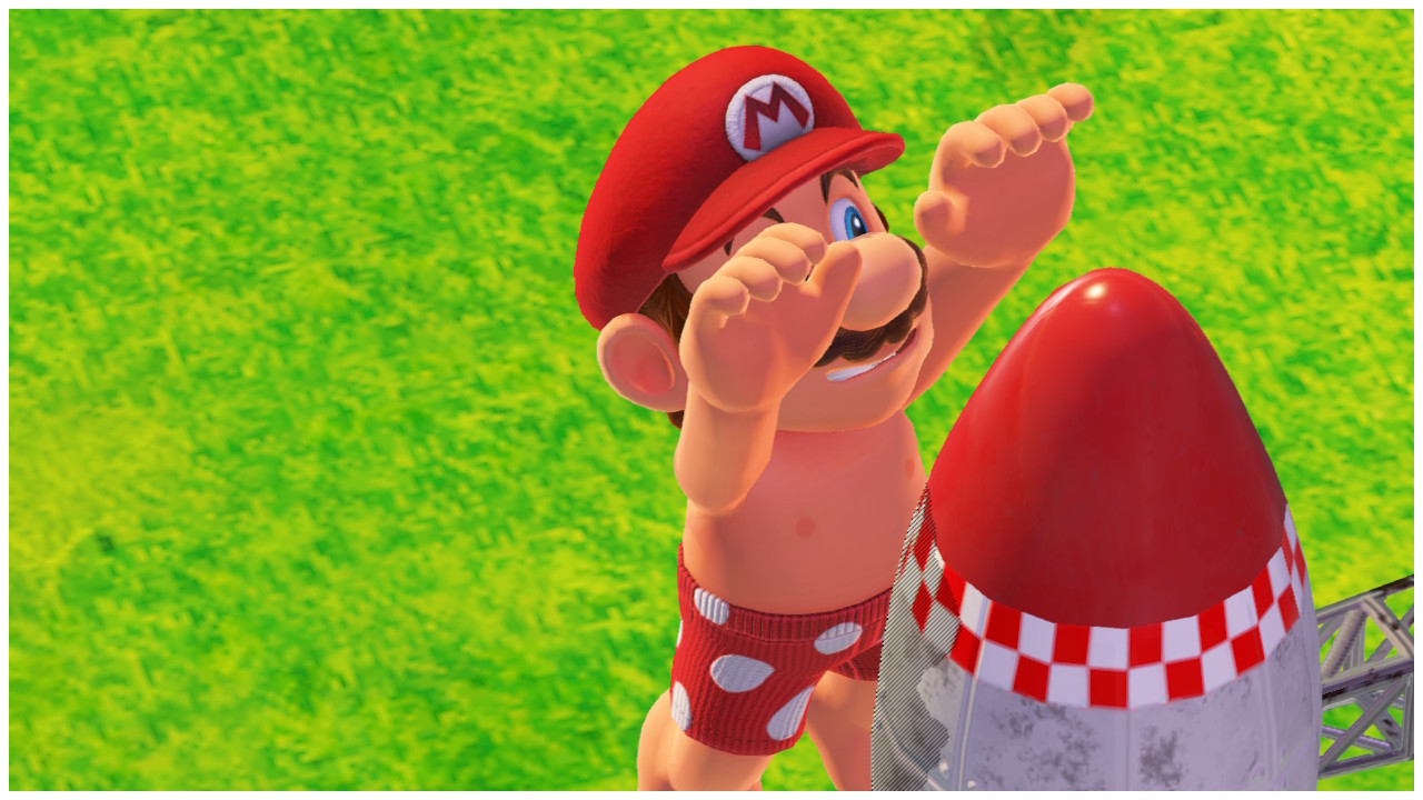 giant Mario barely not tall enough to reach top of rocket ship – Mario ...